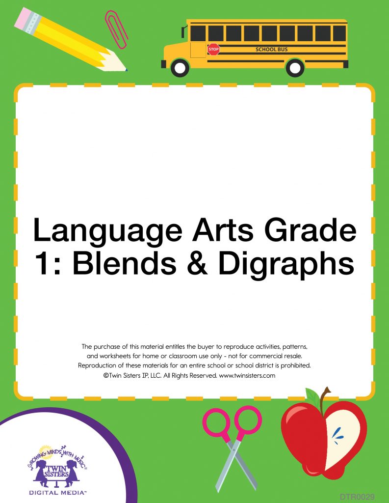 Language Arts Grade 1: Blends & Digraphs | Twin Sisters