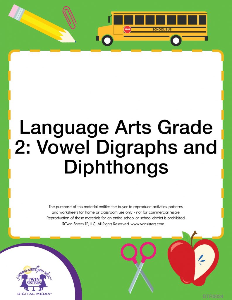 Language Arts Grade 2: Vowel Digraphs And Diphthongs | Twin Sisters