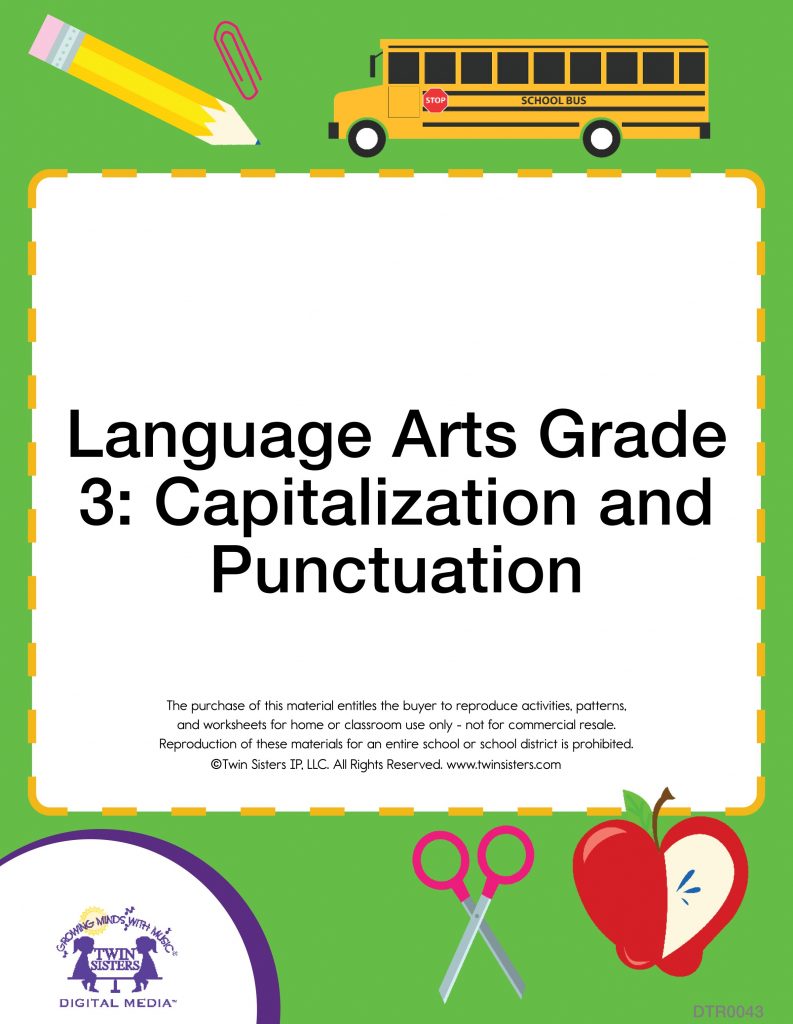 Language Arts Grade 3: Capitalization And Punctuation | Twin Sisters