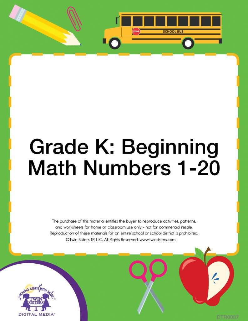 Grade K: Beginning Math Numbers 1-20 | Twin Sisters