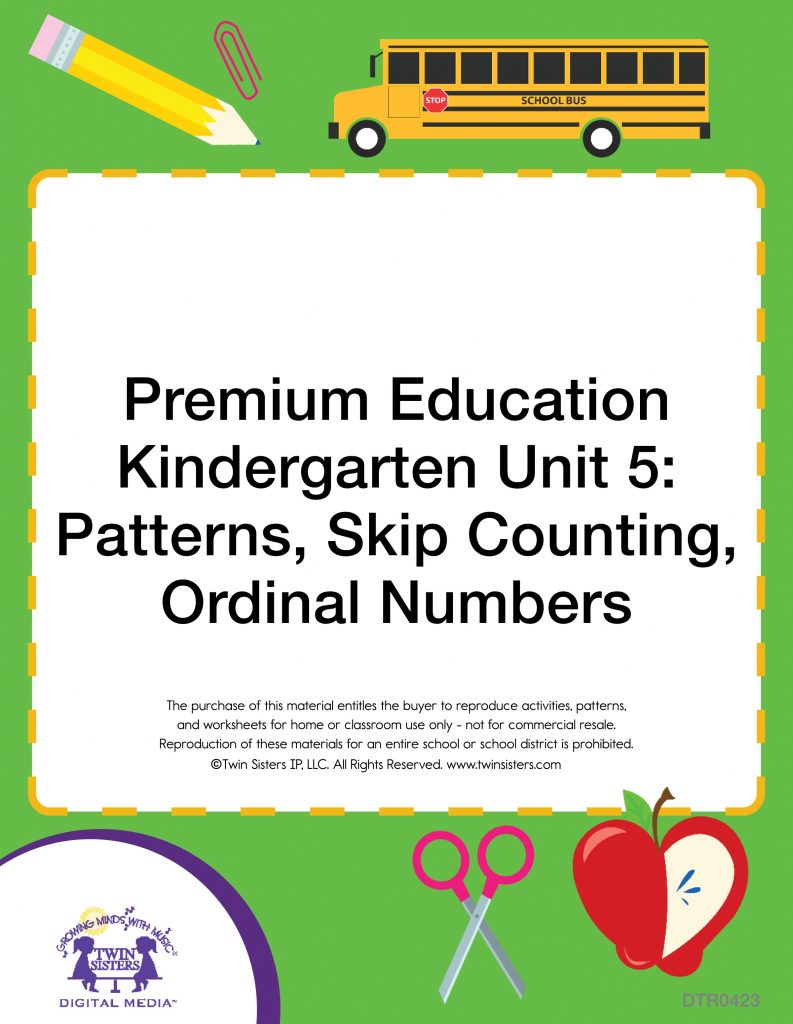 Premium Education Kindergarten Unit 5: Patterns, Skip Counting, Ordinal ...